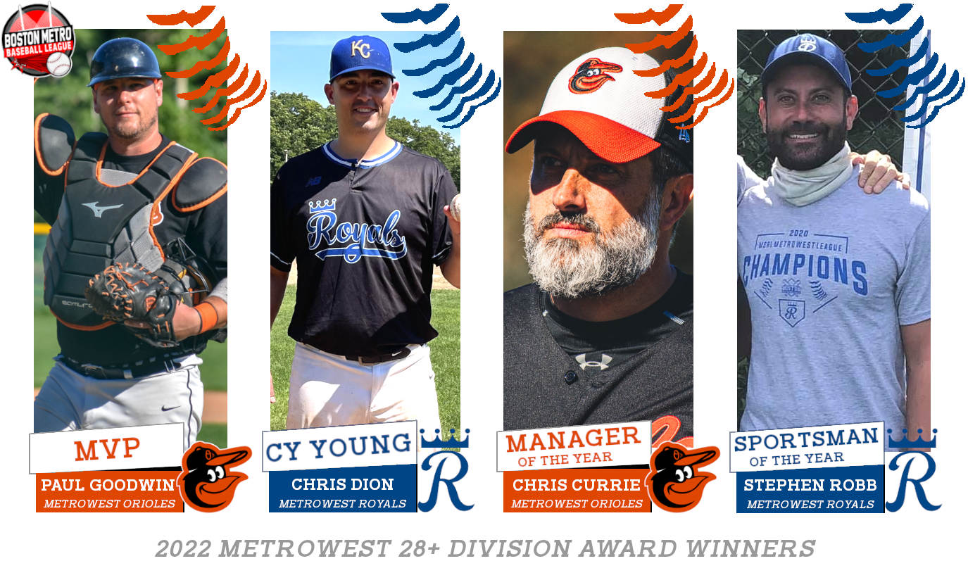 2022 MetroWest 28+ Award Winners - Boston Metro Baseball League