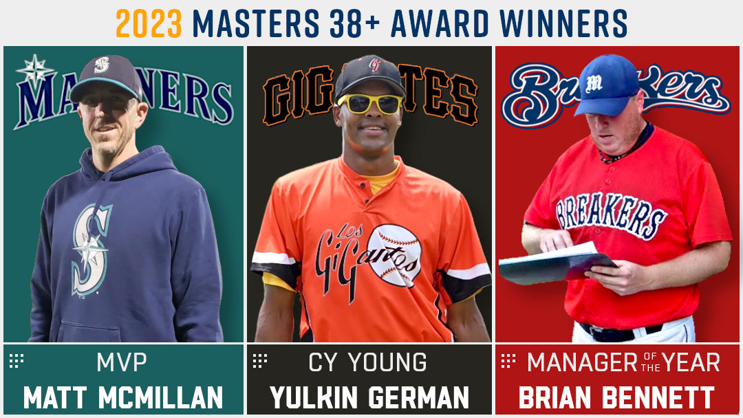 2023 Masters 38+ Award Winners - Boston Metro Baseball League