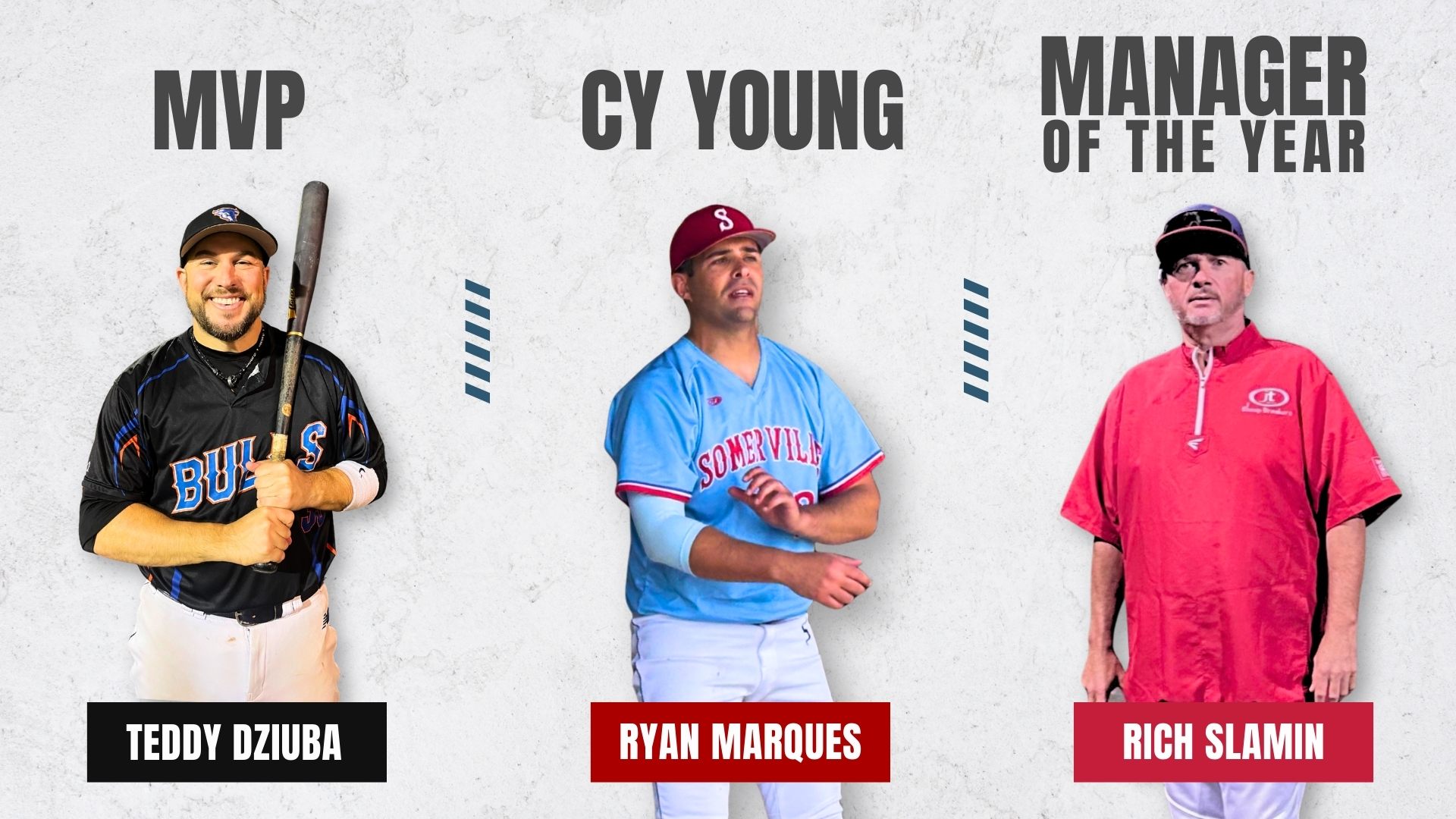 2025 Masters 38+ Award Winners - Boston Metro Baseball League